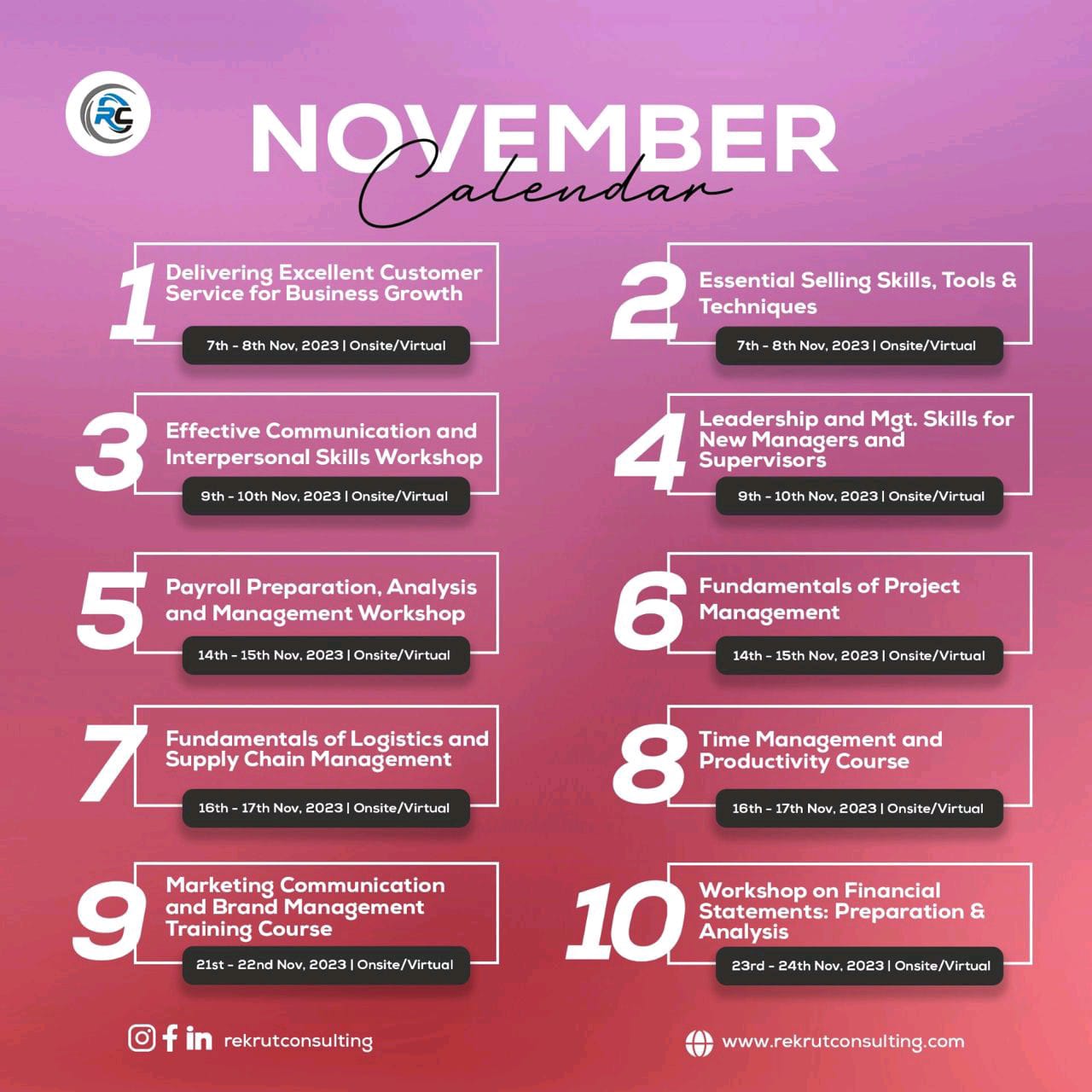 Insightful November!!! - Rekrut Consulting
